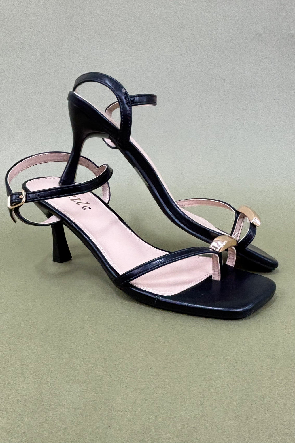 The Athena Black Heeled Sandal – All About You